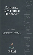 Corporate Governance Handbook by Andrew D. Chambers | Goodreads