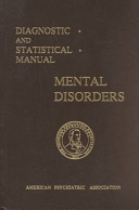 DSM I: Diagnostic and Statistical Manual Mental Disorders by American ...