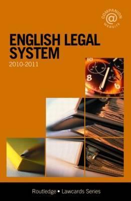 English Legal System Lawcards 2010-2011 by Routledge | Goodreads