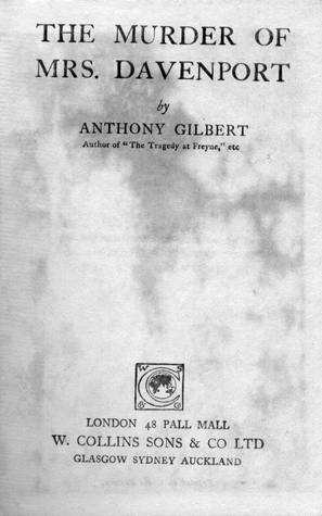 The Murder of Mrs Davenport by Anthony Gilbert | Goodreads