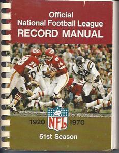 1970 Official NFL Football Media Guide Record Book by National Football ...