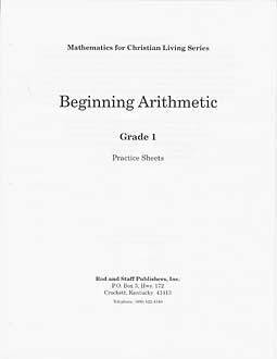 Beginning Arithmetic, Grade 1 Math Practice Sheets by Rod and Staff ...