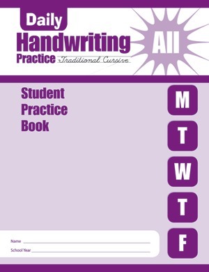 Daily Handwriting Practice: Student Practice Book: Traditional Cursive ...