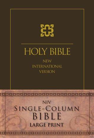 NIV, Single-Column Bible, Large Print, Hardcover, Brown by Anonymous ...