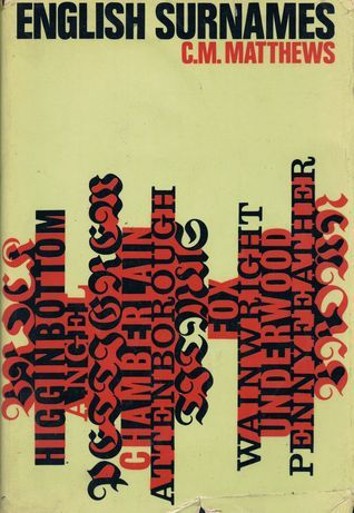 English Surnames by Constance Mary Matthews | Goodreads