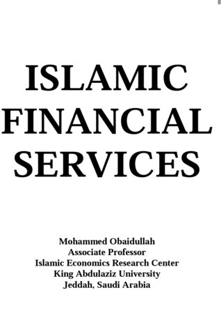Islamic financial services by Mohammed Obaidullah | Goodreads