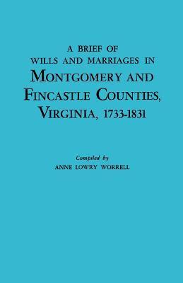 A Brief History of Wills and Marriages in Montgomery and Fincastle ...