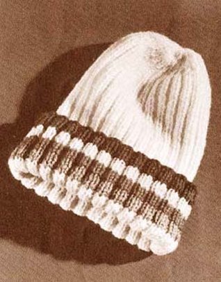 Vintage Knitting Pattern to Make a Pea Cap Beanie Knit Stocking Hat by ...