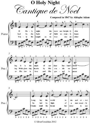 O Holy Night Easy Piano Sheet Music by Christmas Carol | Goodreads