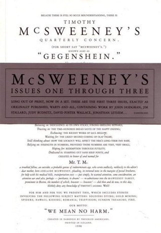 Timothy McSweeney's Quarterly Concern, Issue 1-3 by Dave Eggers | Goodreads