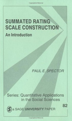 Summated Rating Scale Construction: An Introduction by Paul E. (Elliot ...