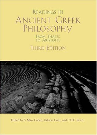 Readings In Ancient Greek Philosophy: From Thales To Aristotle by S ...