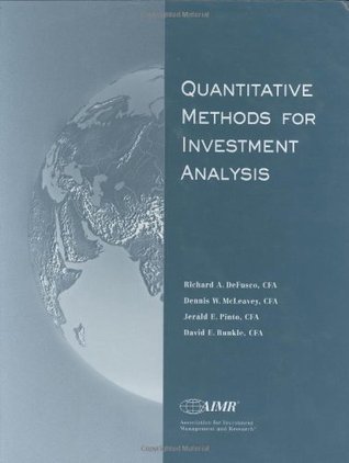 Quantitative Methods for Investment Analysis by Richard A. DeFusco ...