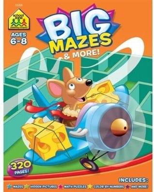 School Zone Big Mazes & More Workbook: 320 Pages, 1st Grade, 2nd Grade ...