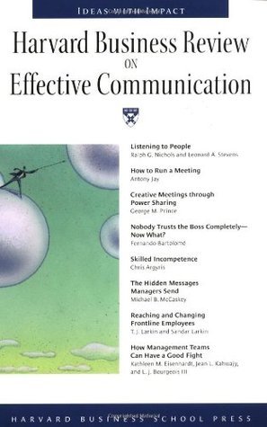 Harvard Business Review on Effective Communication by Fernando ...