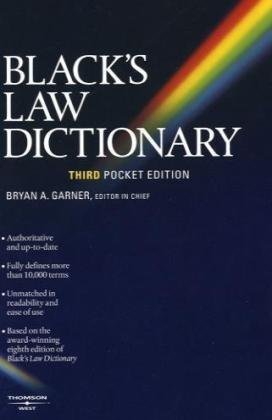 Black's Pocket Law Dictionary by Bryan A. Garner | Goodreads