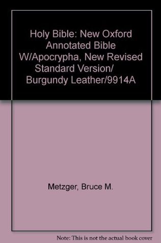 The New Oxford Annotated Bible with the Apocrypha, New Revised Standard ...