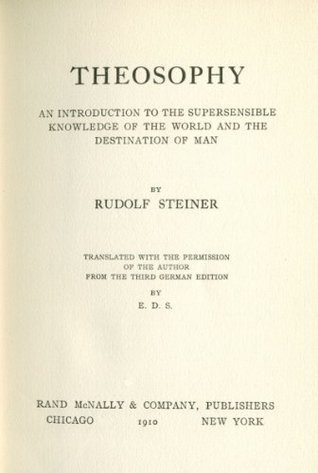 Theosophy by Rudolf Steiner | Goodreads