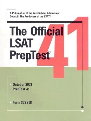 The Official LSAT PrepTest 41 by Law School Admission Council | Goodreads
