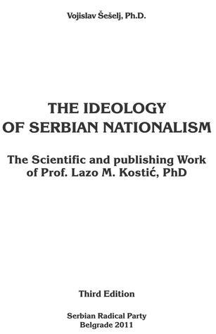 The Ideology of Serbian Nationalism - The Scientific and publishing ...