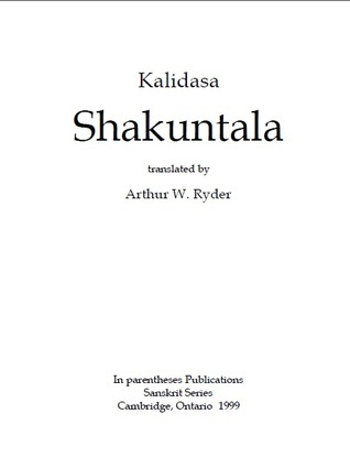 Shakuntala by Kālidāsa | Goodreads