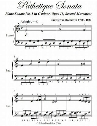 Pathetique Sonata 2nd Movement Beethoven Easiest Piano Sheet Music by ...