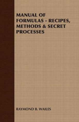Manual of Formulas - Recipes, Methods & Secret Processes by Raymond B ...