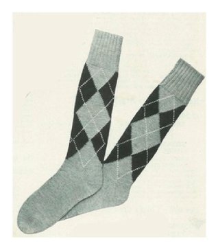 #1396 MEN'S ARGYLE SOCKS VINTAGE KNITTING PATTERN by Princess of ...