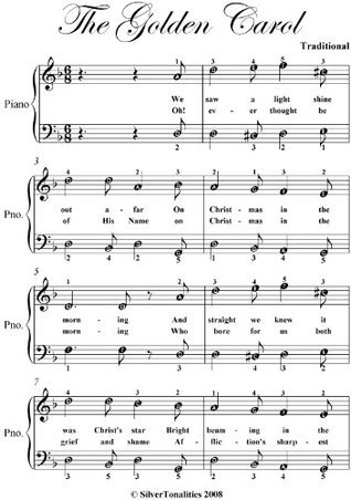 Golden Carol Easy Piano Sheet Music by Christmas Carol | Goodreads