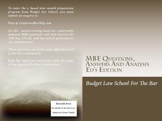 MBE Questions, Answers And Analysis Ed’s Edition [e-book]: [e-book] Properly explained answers ...