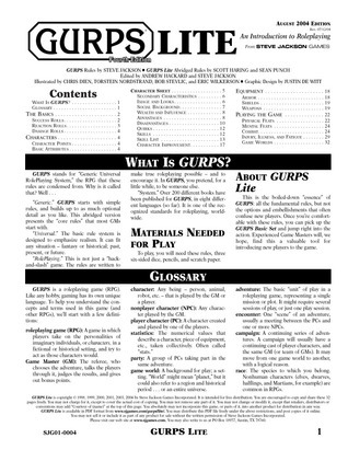 GURPS Lite (Free Gurps Rules) by Sean Punch | Goodreads