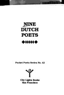 Nine Dutch Poets by Judith Herzberg | Goodreads