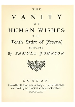 Vanity of Human Wishes by Samuel Johnson | Goodreads