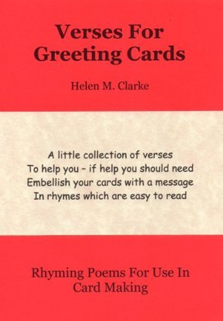Verses For Greeting Cards: Rhyming Poems For Use In Card Making by ...