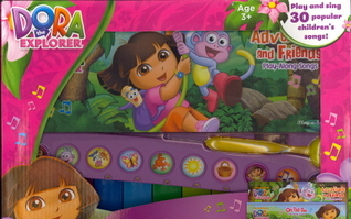 Dora the Explorer: Deluxe Music Set: 3 Play-a-Song Books and Xylophone ...