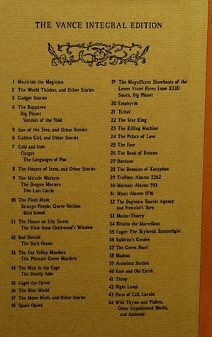 The Vance Integral Edition by Jack Vance | Goodreads