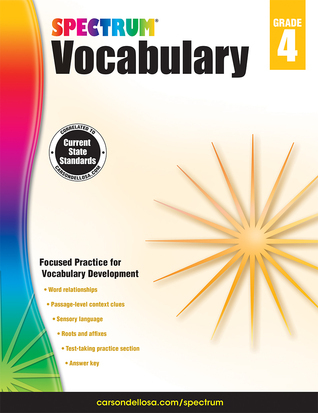 Spectrum Grade 4 Vocabulary Workbook, Language Arts Book Covering ...