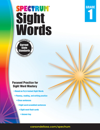 Spectrum Sight Words 1st Grade Workbooks, Phonics Book With Reading and ...
