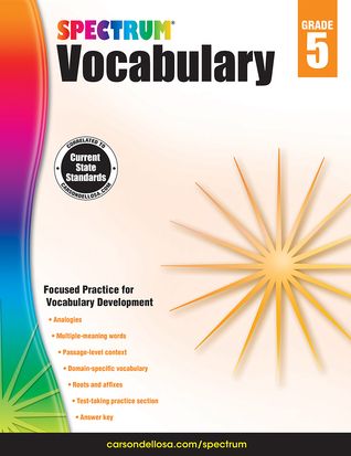 Spectrum Grade 5 Vocabulary Workbook, Language Arts Book Covering ...