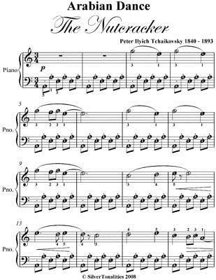 Arabian Dance Nutcracker Suite Easy Piano Sheet Music by Pyotr Ilyich ...