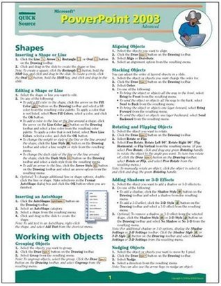 Microsoft PowerPoint 2003 Advanced Quick Source Reference Guide by Quick Source | Goodreads