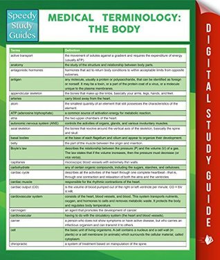 Medical Terminology: The Body Speedy Study Guides by Speedy Publishing ...
