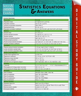 Statistics Equations & Answers: Speedy Study Guides by Speedy ...