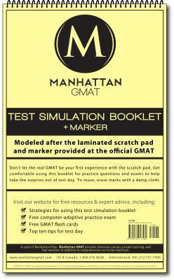 Manhattan GMAT Test Simulation Booklet w/ Marker by Manhattan Prep ...