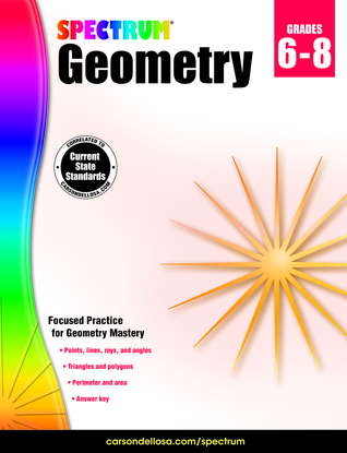 Spectrum Grades 6-8 Geometry Math Workbook, Mathematics Book for Kids ...