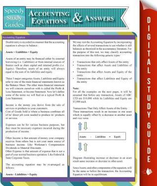 Accounting Equations and Answers by Speedy Publishing | Goodreads