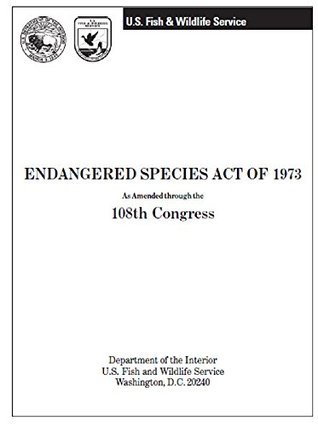 Endangered Species Act Of 1973 by U.S. Department of the Interior ...