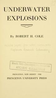 Underwater Explosions by Robert H. Cole | Goodreads