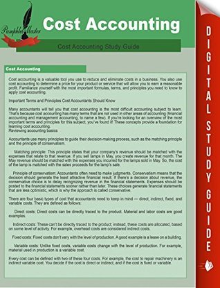 Cost Accounting: Cost Accounting Study Guide by Pamphlet Master | Goodreads
