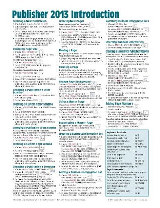 Microsoft Publisher 2013 Quick Reference Guide: Introduction by Beezix ...